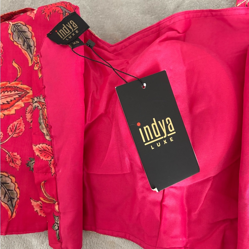 House Of Indya | Lehengas | Vibrant Pink Floral Lehenga With Jacket ...